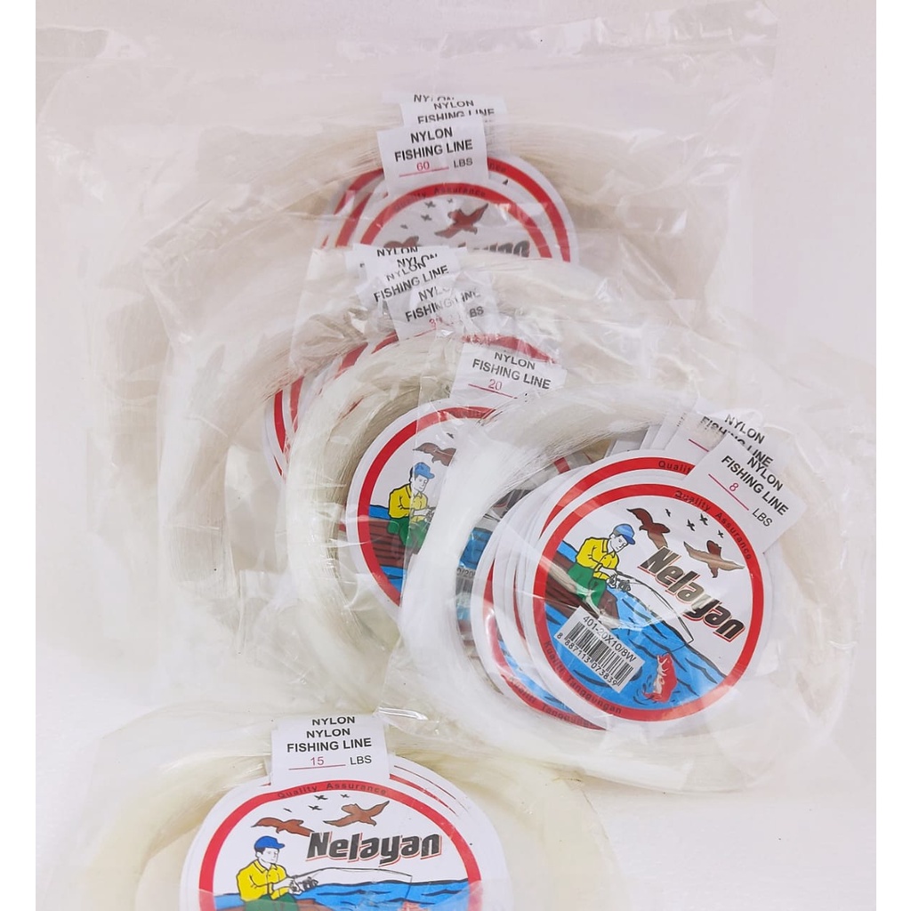 NELAYAN FISHING MONO LINE / TALI TANGSI / TALI NYLON # 20M each roll ...