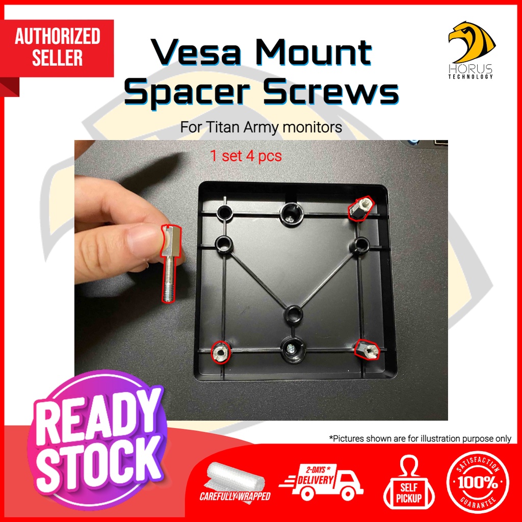 Vesa Mount Spacer Screws (1 set 4 pcs) for Titan Army monitors | Shopee ...
