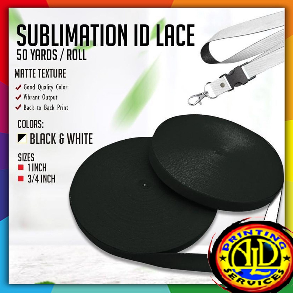 Sublimation Printable ID Lace / Lanyard Lace for ID Lace Making (50 ...