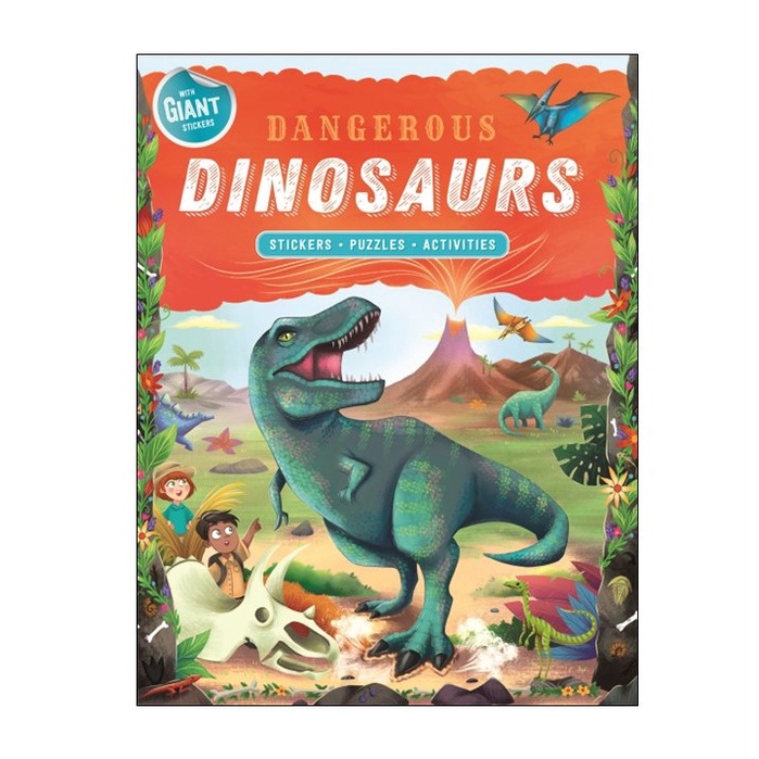 Dangerous Dinosaurs Activity Book For Kids With Stickers To Learn All ...