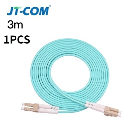 LC-LC OM3 Multi Mode Duplex Fiber Optic Patch Cord Cable 50/125 MM MMF ...