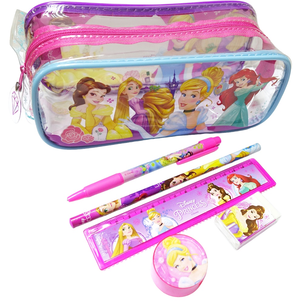 Disney Princess Belle Rapunzel Cinderella Ariel Pencil Box Case Bag ...