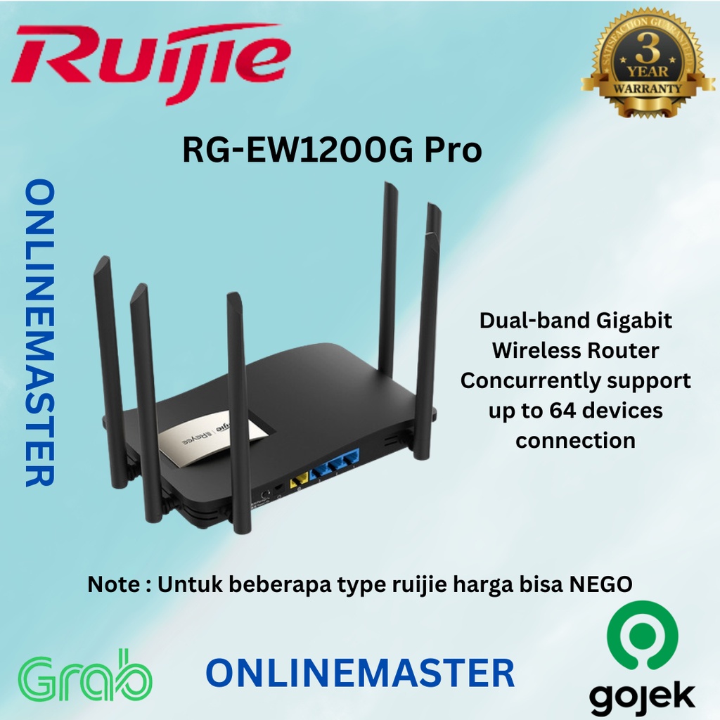Ruijie Reyee RG-EW1200G Pro 1300M Dual-band Gigabit Wireless Router ...