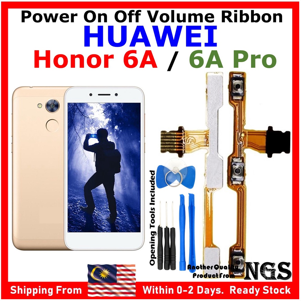 ORl NGS Brand Power On Off Volume Flex Cable Ribbon For HUAWEI Honor 6A / HUAWEI 6A Pro with ...