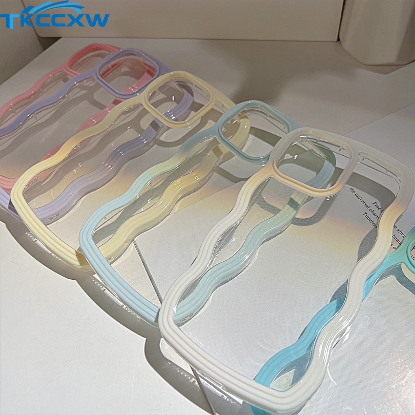INS Candy Color Wave Edge Phone Case For iPhone XS Max XR X 8 7 6 6S ...