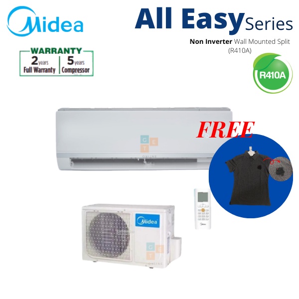 MIDEA Aircond MSEP All Easy Pro R32 1HP Inverter Aircond MSEP-10CRN8 5 STAR | Shopee Malaysia