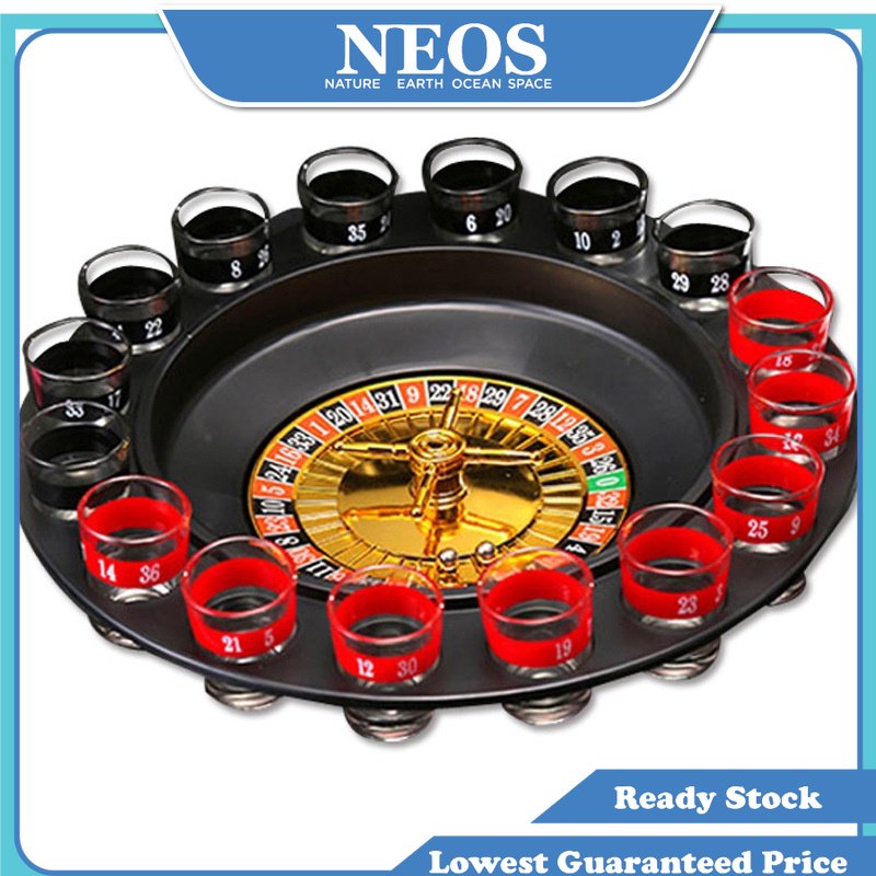 Shots Glass Roulette Drinking Game Set with 16 Shots Glasses Adult ...