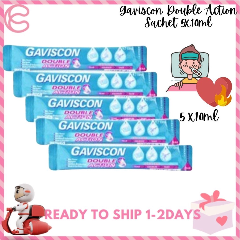 Gaviscon Double Action Sachet 5x10ml | Shopee Malaysia