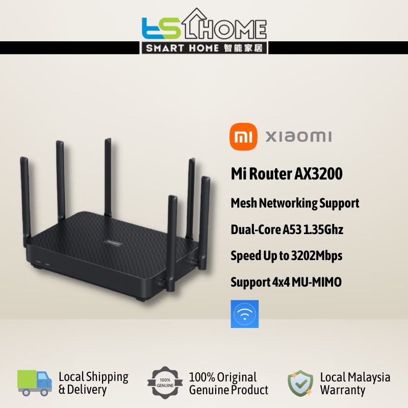 Xiaomi Mi Router AX3200 Mesh Network Up to 3202 Mbps* 256MB Memory x ...