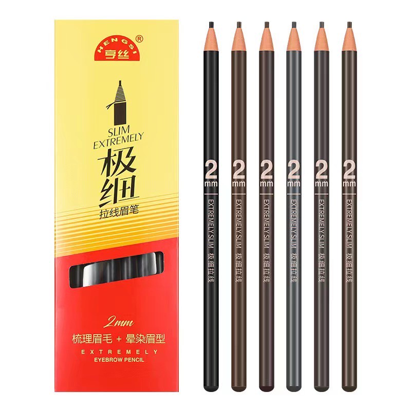 Eyebrow Pencil Pull-Out Slim Stick Type With Brush (1 Dozen 12 Sticks ...
