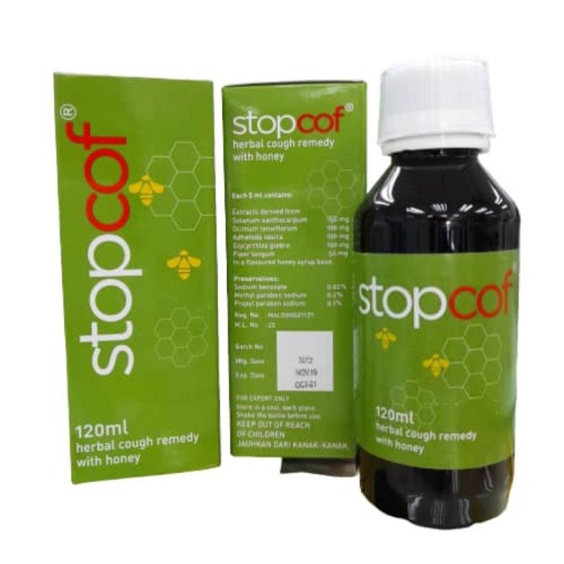 StopCof Herbal Cough Syrup with Honey Sirap Batuk herba untuk kanak ...
