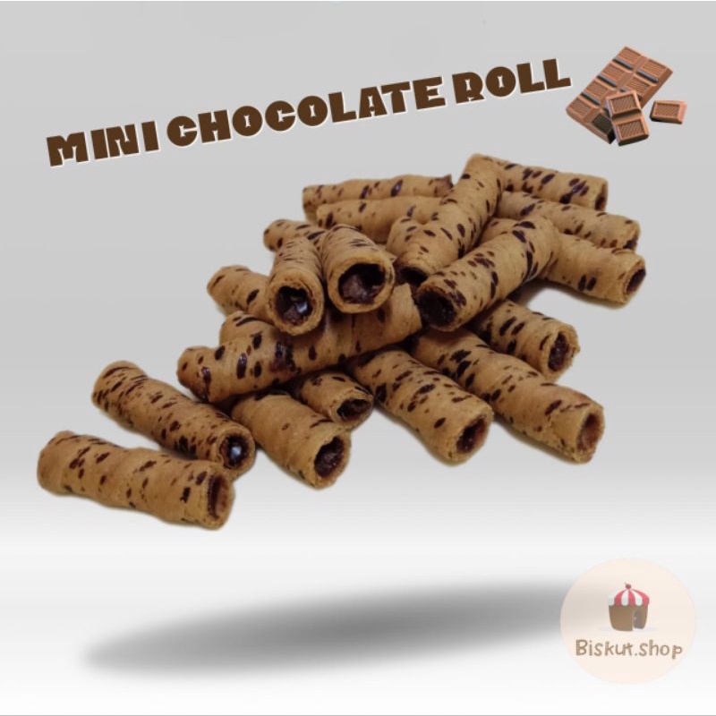 (HALAL)Biskut Timbang Mini Chocolate Roll Biscuit Strawberry Roll 200gm ...