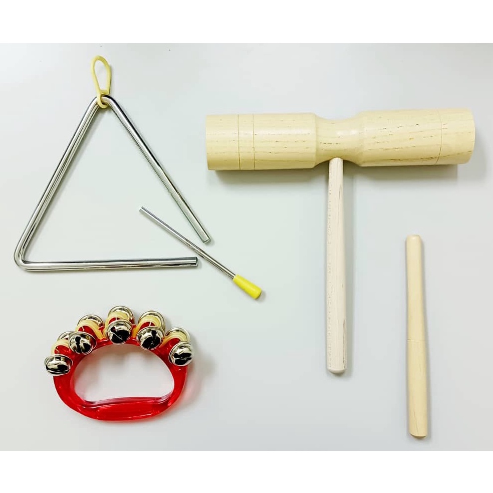 Musical Instruments Alat Music Kayu Tik Tok Two Tone Block Wooden Ring ...