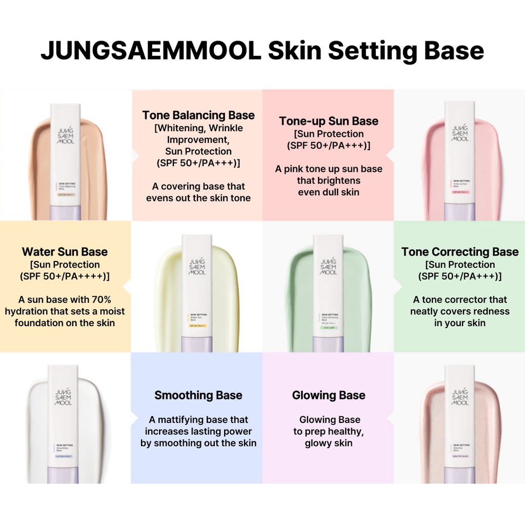 [Jungsaemmool] Skin Setting Base 5ml 5Type (Tone-up Sun, Tone ...
