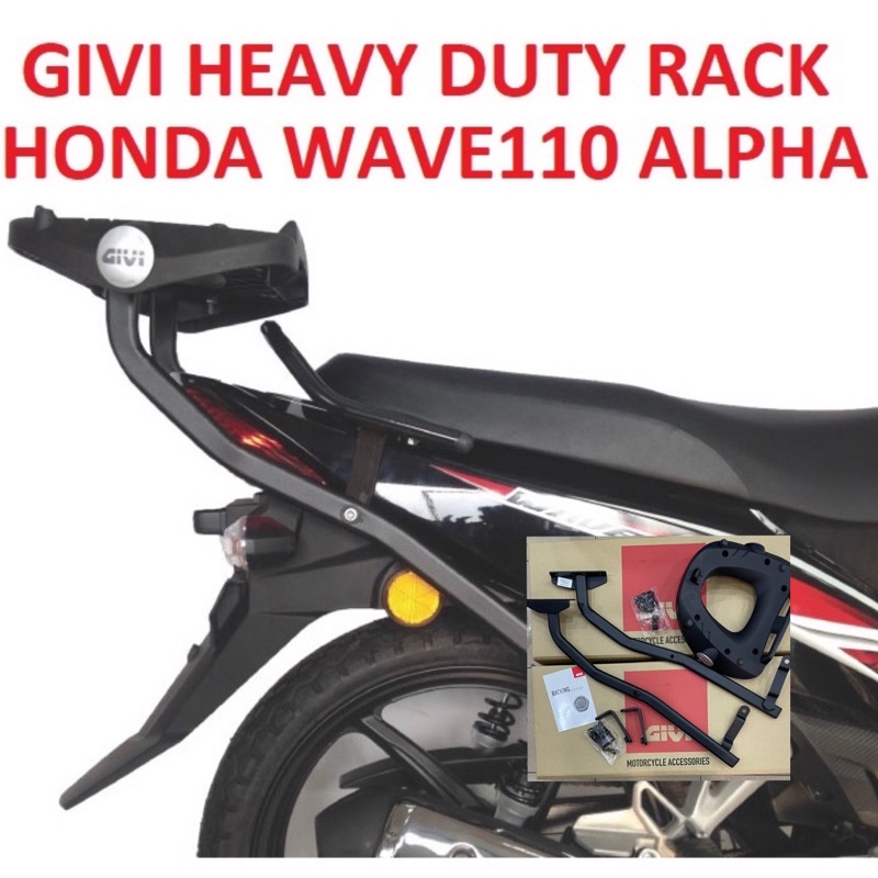 GIVI HONDA WAVE 110 ALPHA HEAVY DUTY ADVANVE TOP BOX RACK (HRV) | Shopee Malaysia