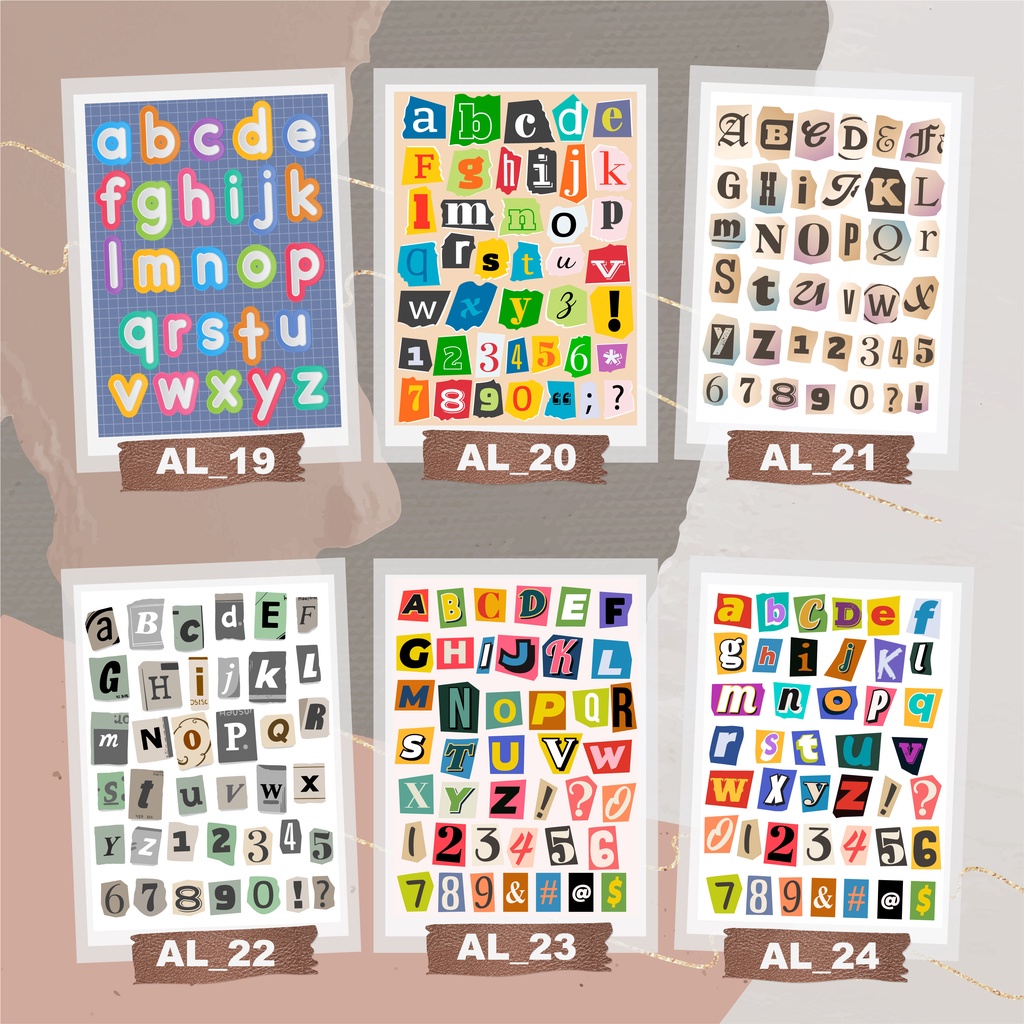 Alphabet Stickers/Letter Stickers/Number Stickers/Unique Stickers ...