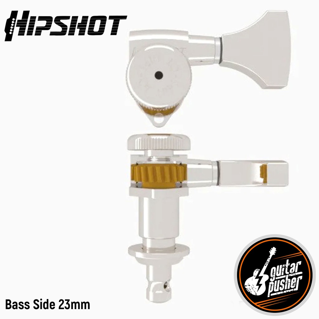 Hipshot Grip-Lock Open Guitar Locking Tuning Machine - Nickel (Bass ...