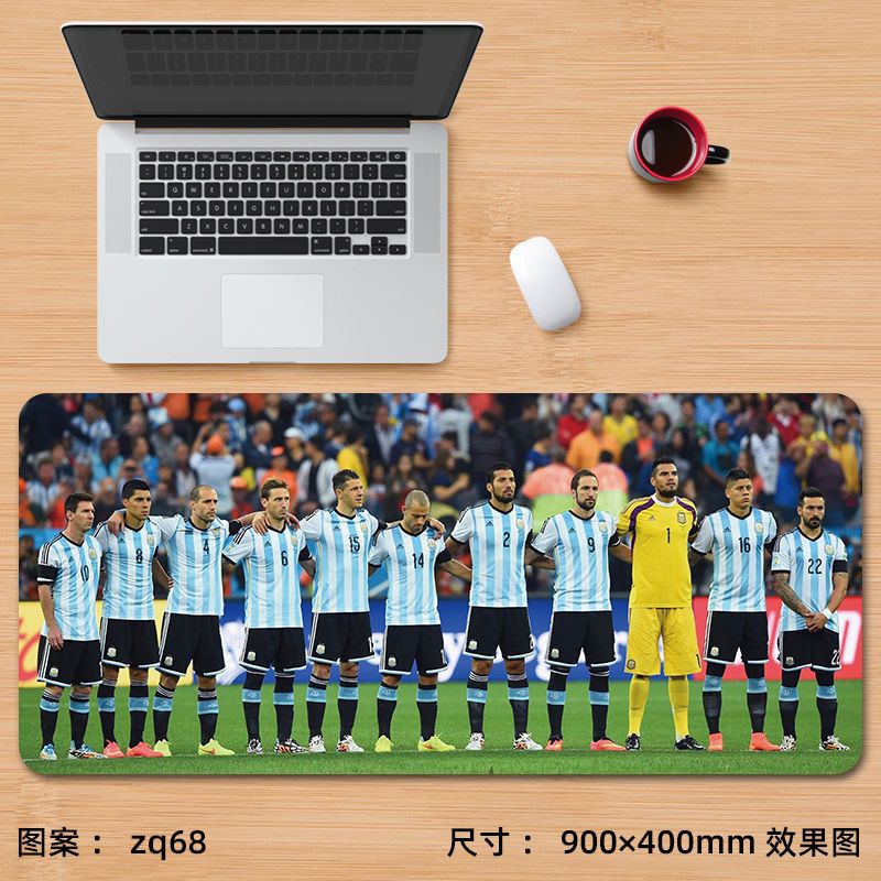 Large football mouse pad World Cup Messi Cristiano Ronaldo sports game ...