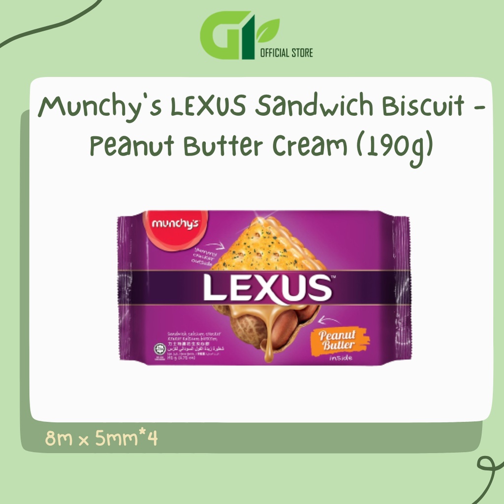 [GY Office] Munchy's LEXUS Sandwich Biscuit - Peanut Butter Cream (190g ...