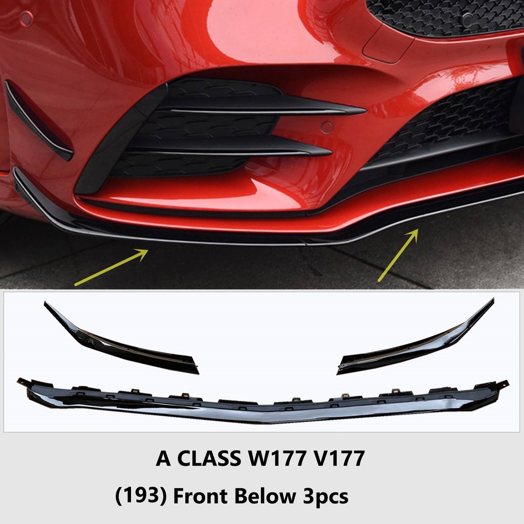 Mercedes W177 V177 A CLASS Front Lip A180 A200 A250 A300 A35 A45 ABS ...
