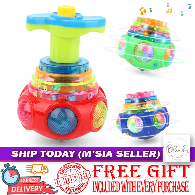 [Blink] 陀螺玩具 LED Light Shiny Toy Spinning Gyroscope Spinner Fidget LED ...