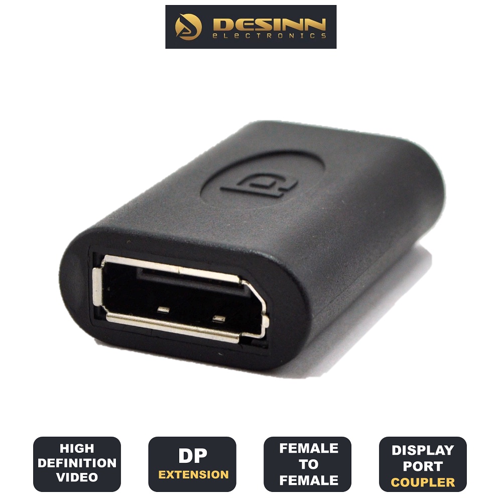 Desinn DisplayPort DP Extender Coupler Female Converter Extension ...