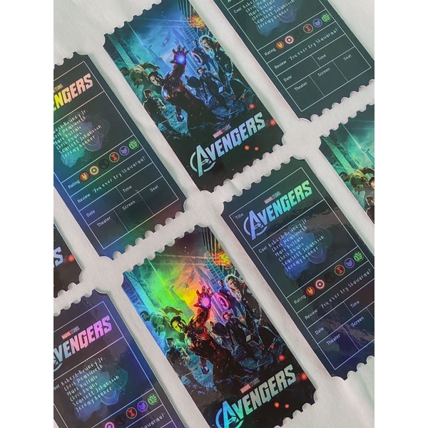 Collectible Ticket The Avengers Marvel - Fanmade | Shopee Malaysia