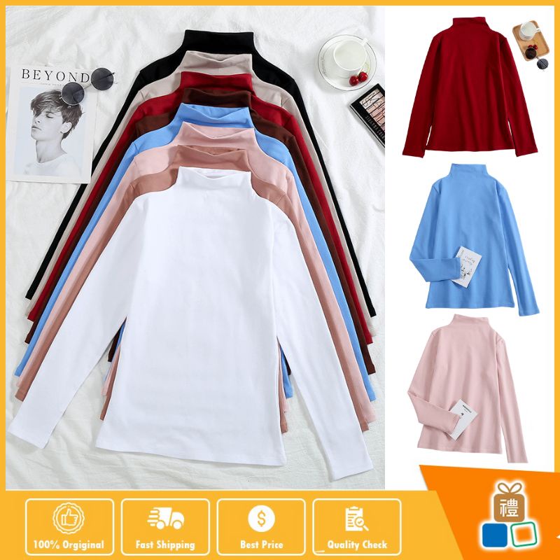 【WYR】Mid-High Collar Inner Wear Muslimah Inner Wear Baju Inner Kolar ...