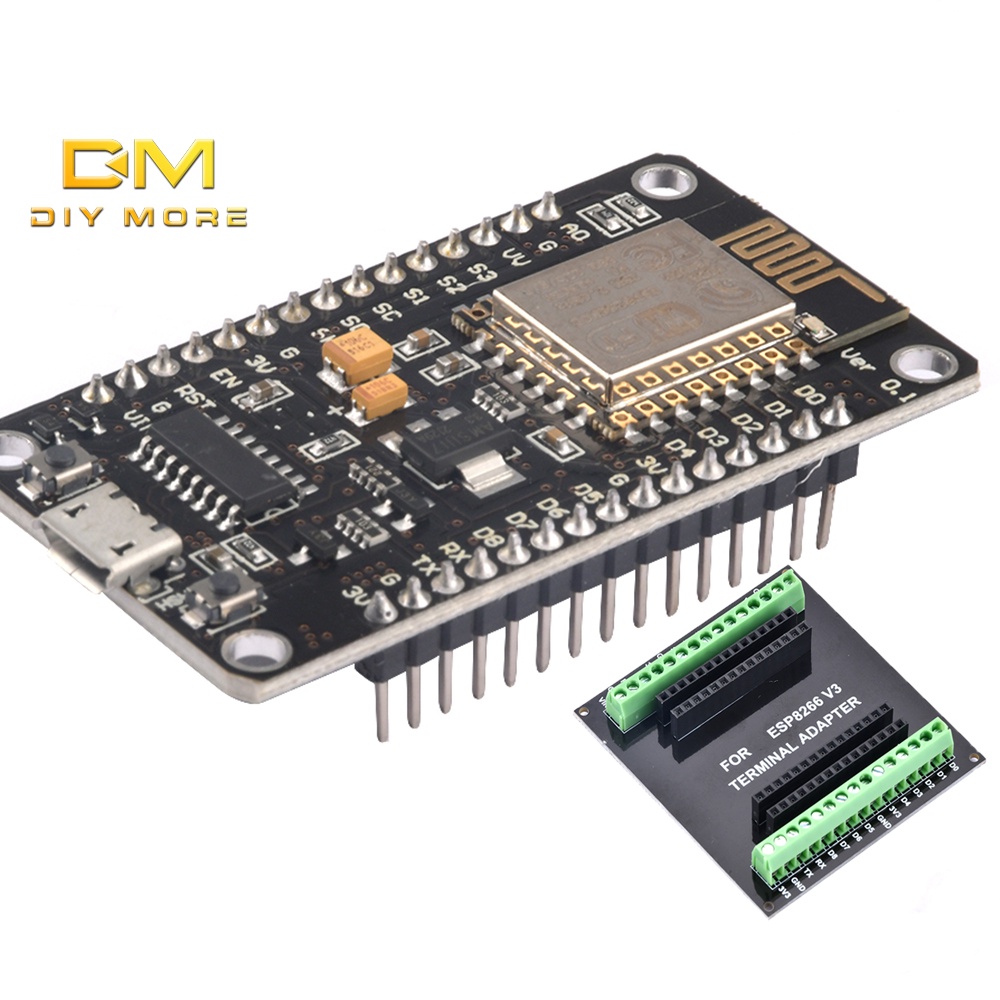 NodeMCU V3 ESP8266 ESP-12E WIFI Development Board/Expansion Board CH340G Blackboard Square micro ...