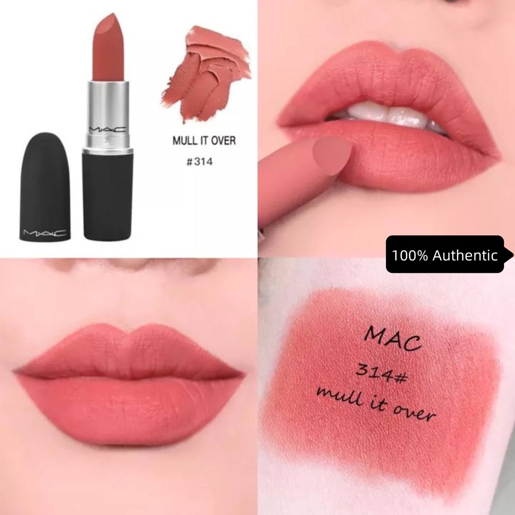 [Mac] Powder Kiss Lipstick 314 MULL IT OVER original lipgloss lipstick ...