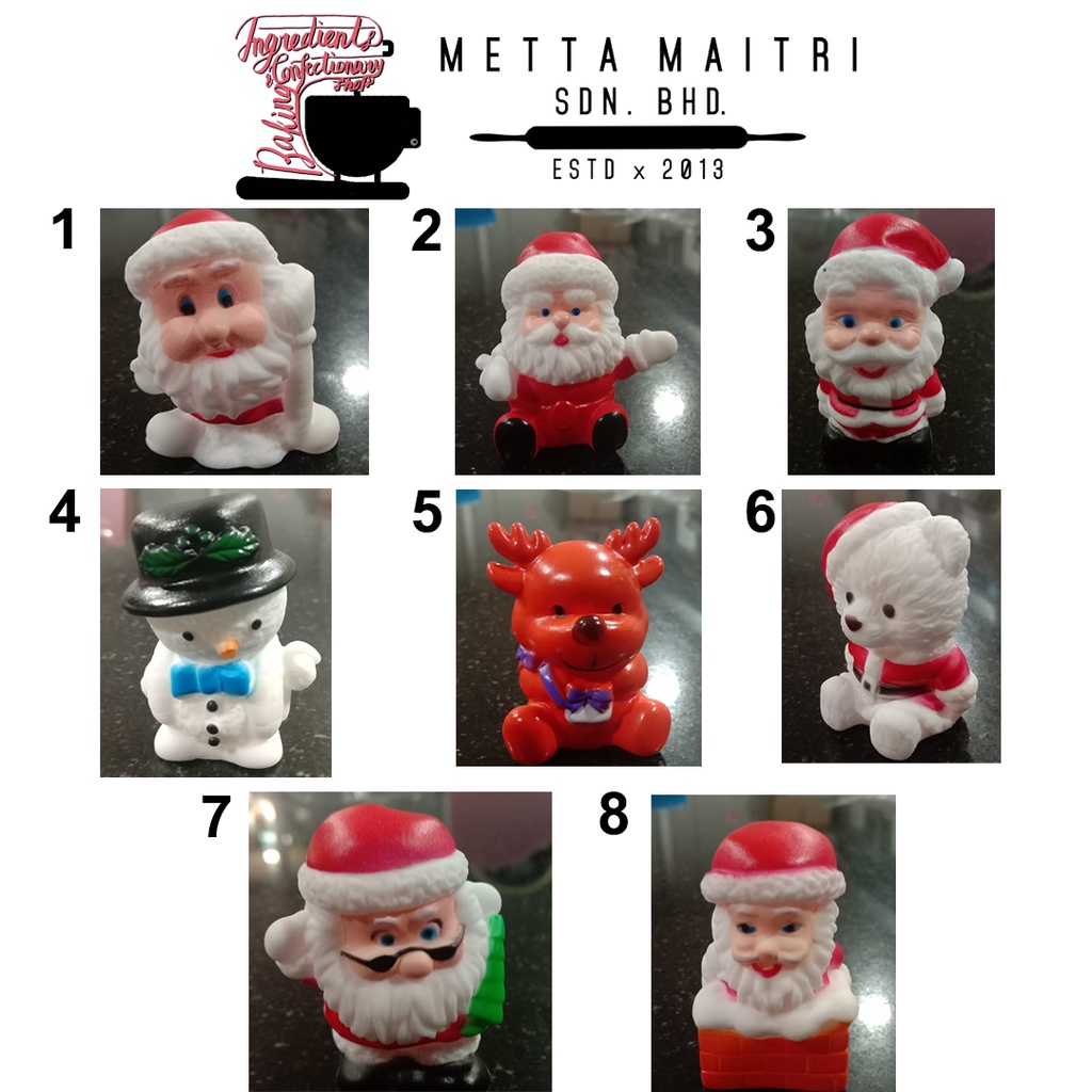 Metta Maitri Christmas Topper Santa Klaus, Reindeer, Snowman [1 Pc ...