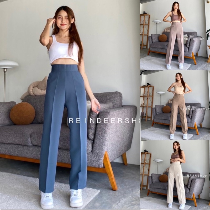 Milada Mid-Length Pants With Thick Back Zip. | Shopee Malaysia