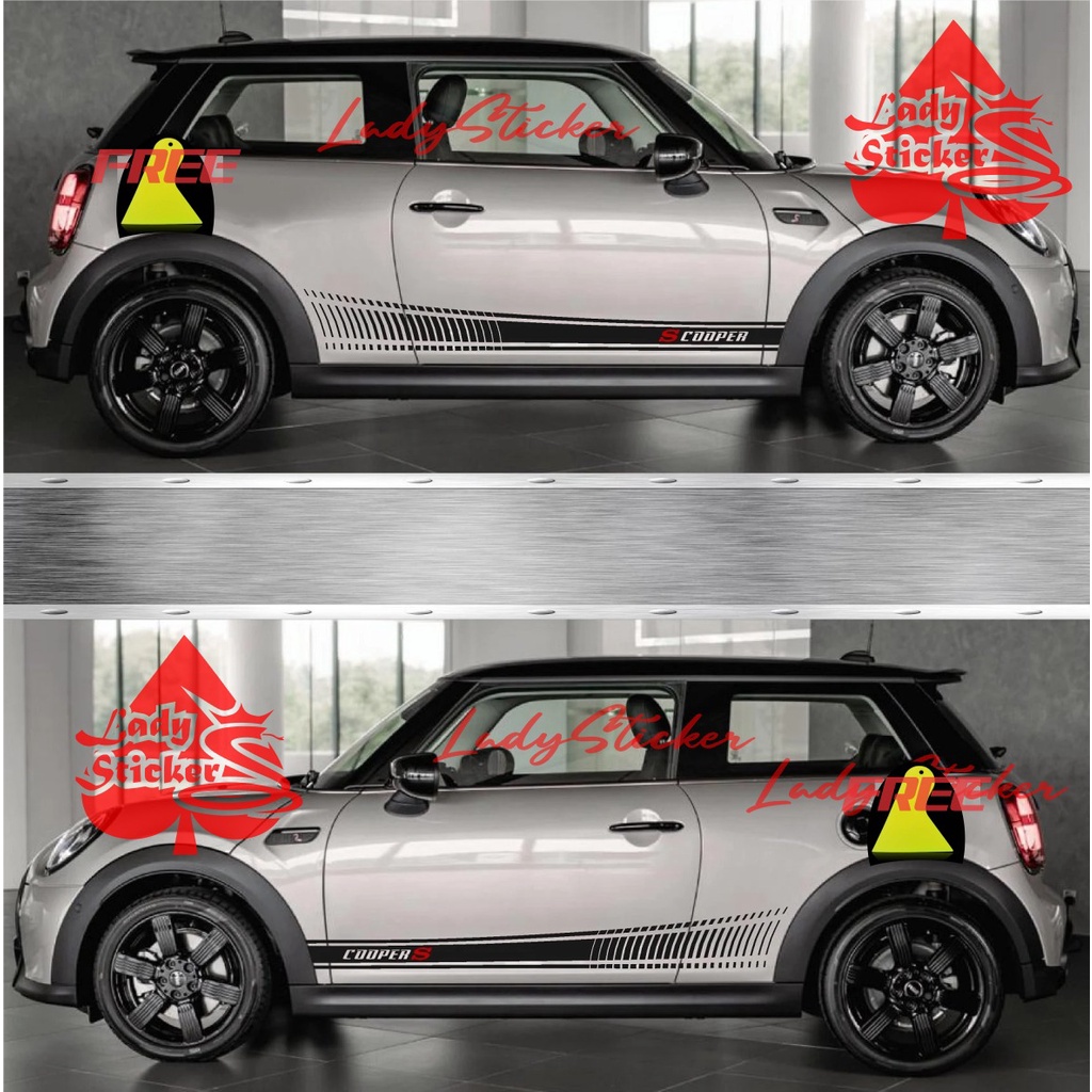 New CAR STICKER S COOPER STRIPING MINI S COOPER CAR STICKER | Shopee ...