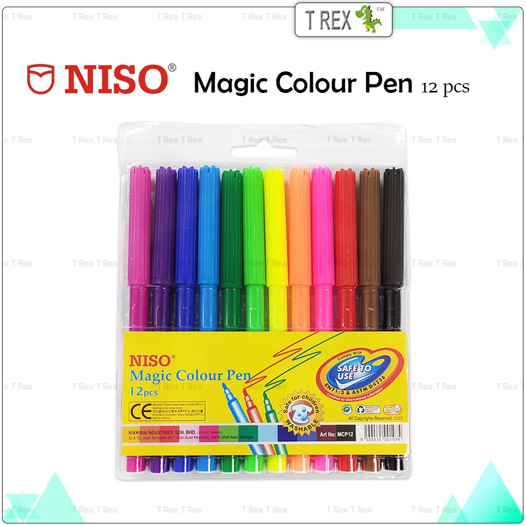 NISO Magic Color Pen 12pcs / Magic Pen Marker Pen Art Coloring ...