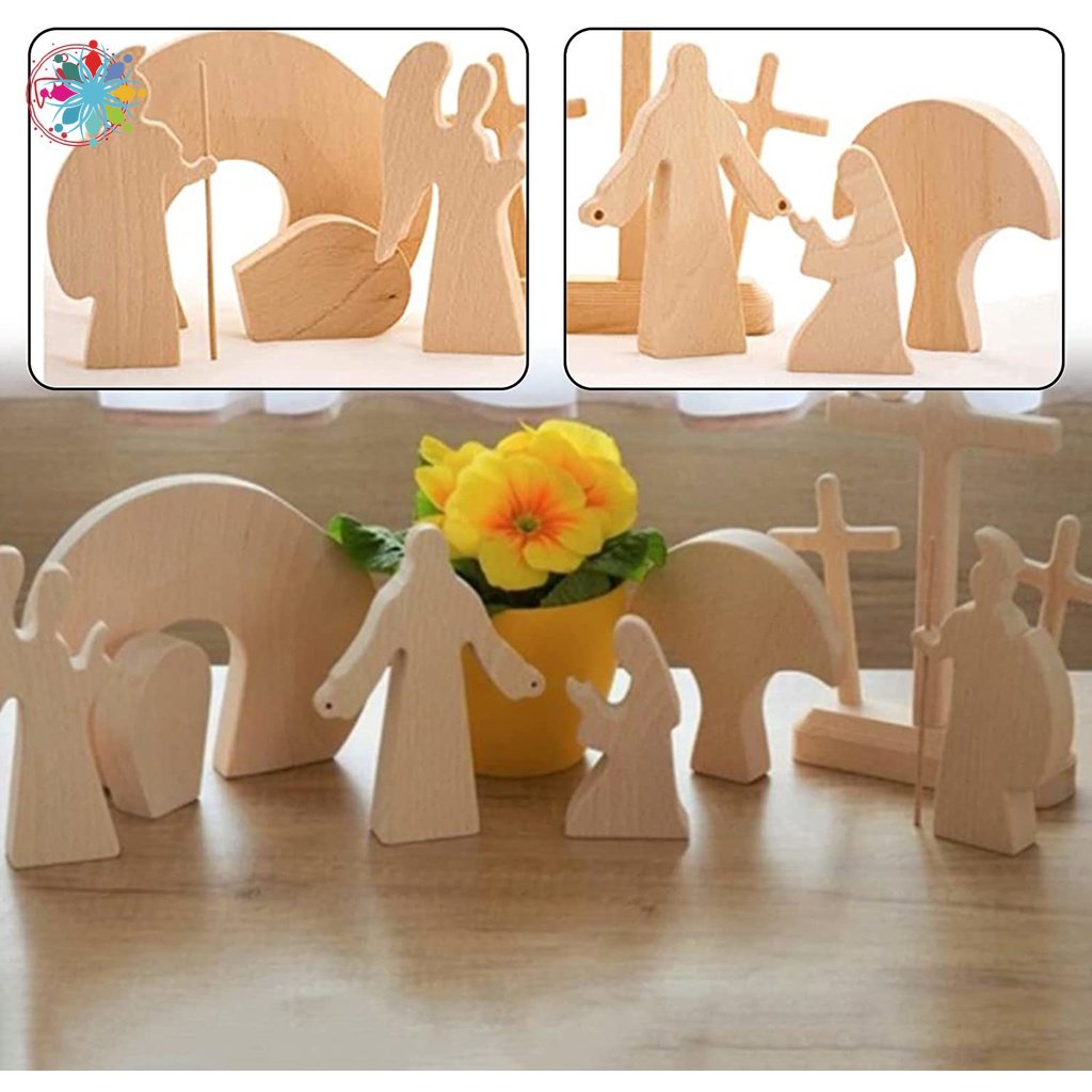 Easter Resurrection Scene Set, Wooden Easter Resurrection Scene ...