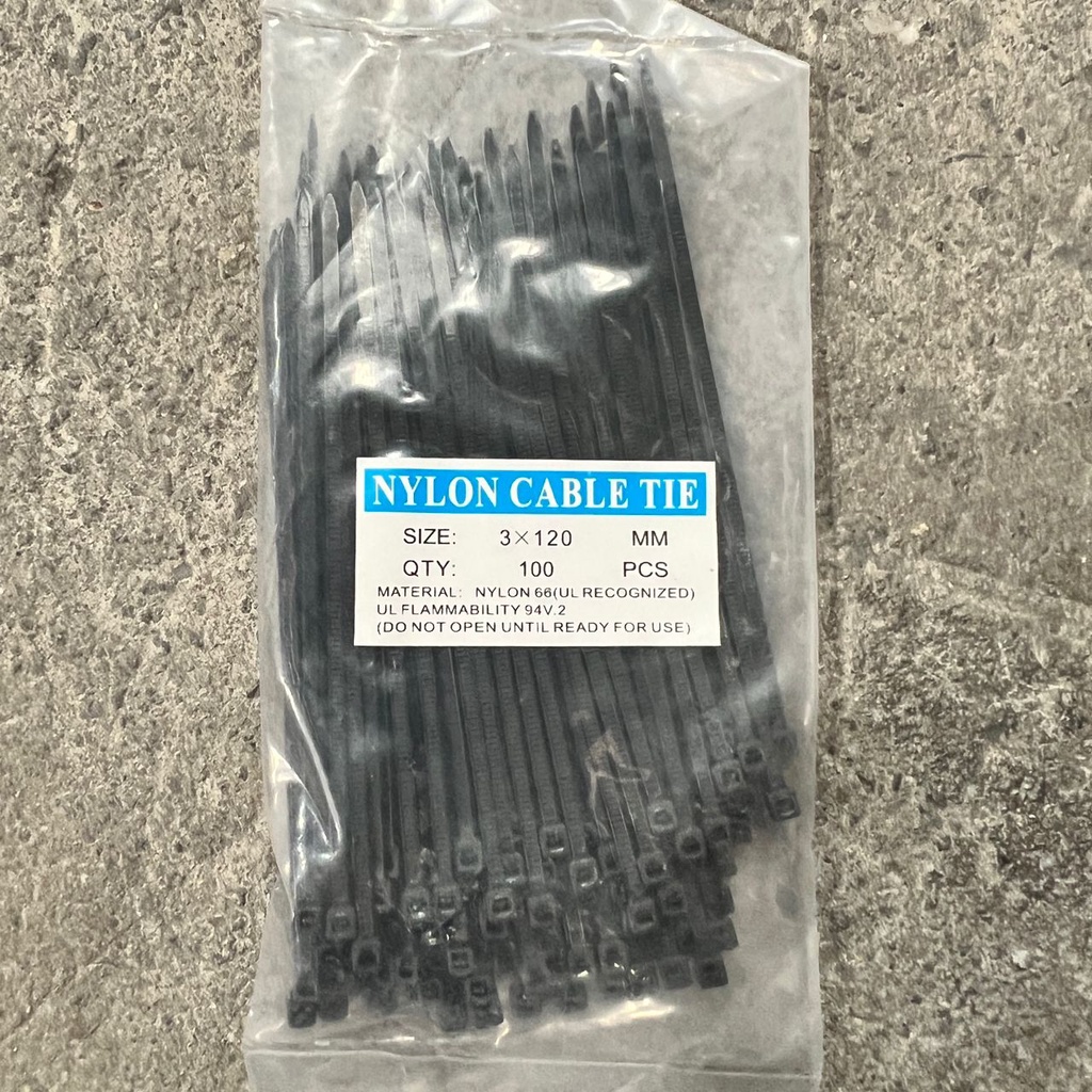 Premium Nylon Cable Tie 3mm*100mm or 120mm Pengikat Wayar Kabel Tie ...