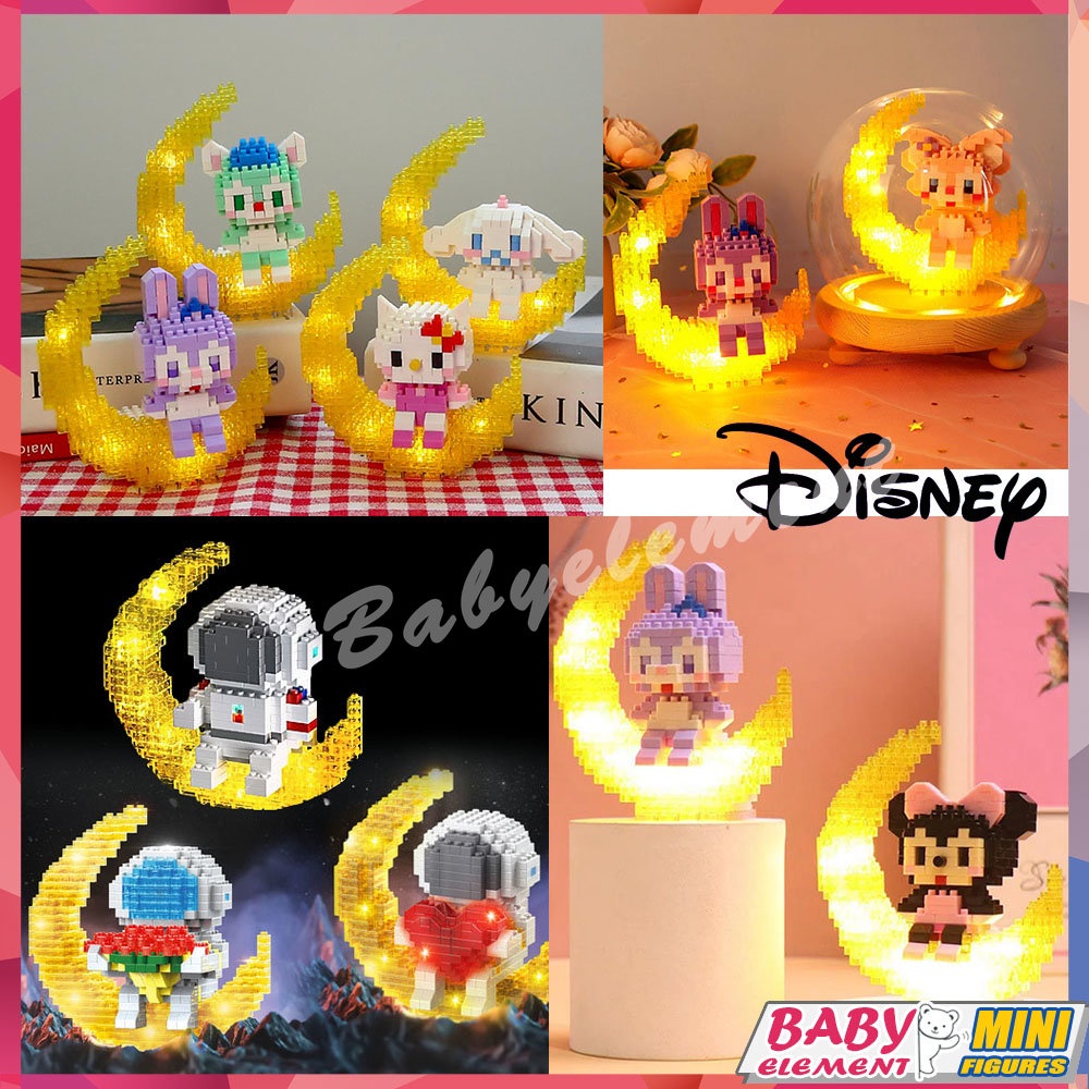 Nano Blocks Moon Disney Doll Building Blocks Creative Model Lighting DIY Toys Gifts Cinnamoroll ...