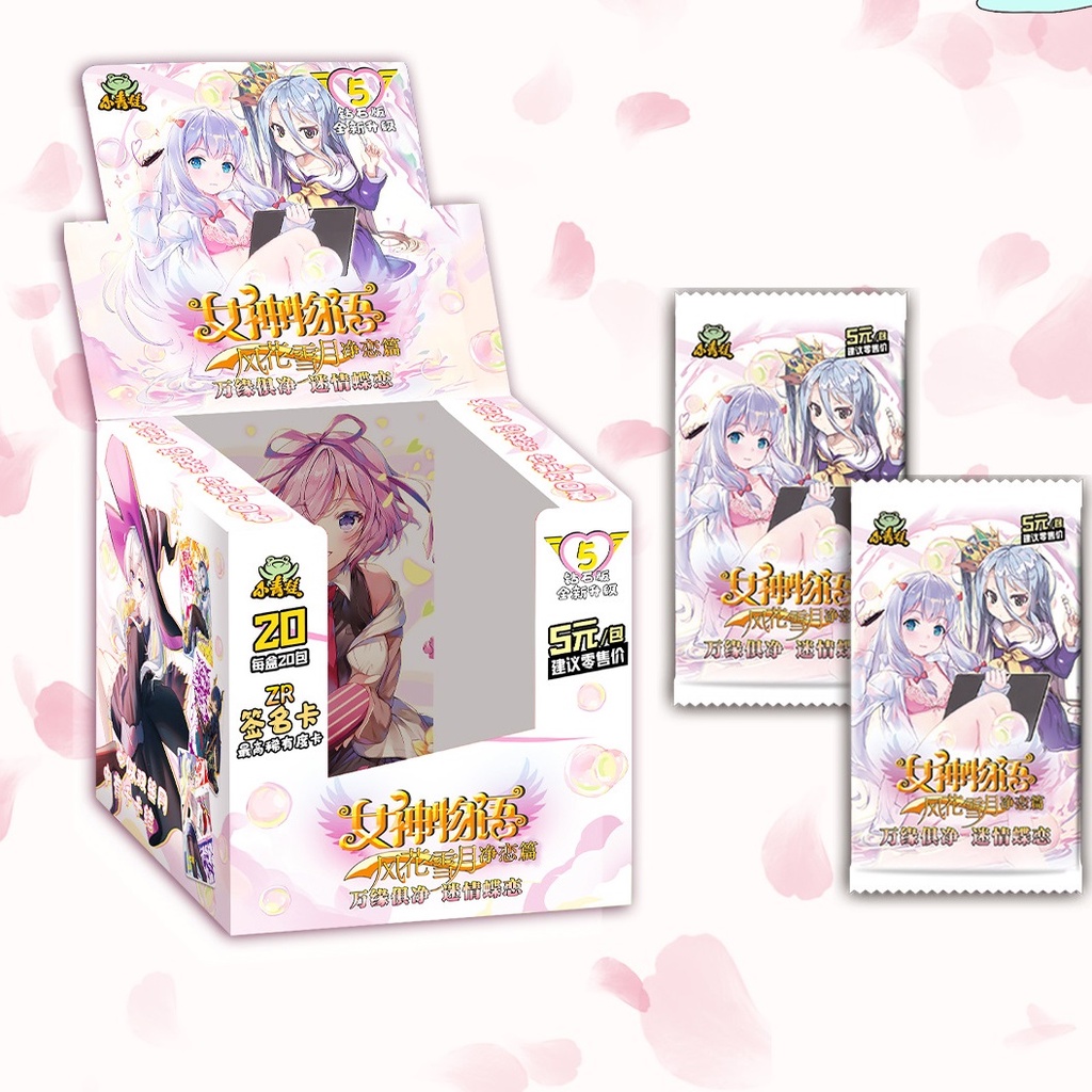 Full Box Waifu Card Box Cute Random Chibi Character Card Photo At