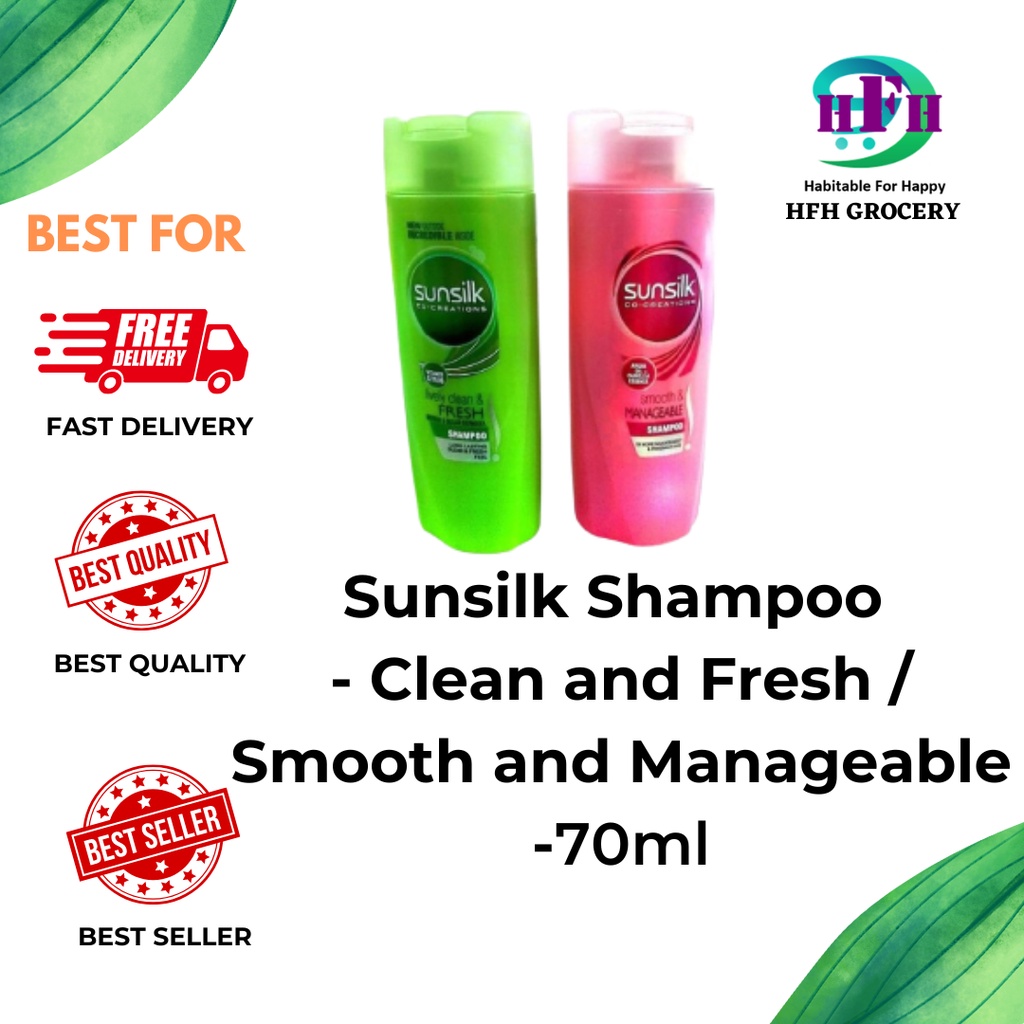 🔥Sunsilk Shampoo - Clean and Fresh / Smooth and Manageable (70ml)🔥 | Shopee Malaysia