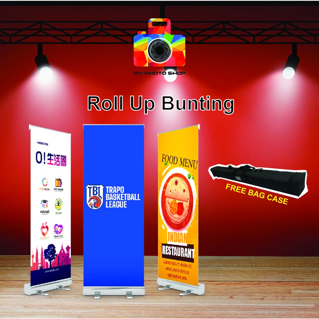 🔴🌈Roll Up Bunting | Bunting - 🥫 Outdoor exhibition 🌈🔴 31in x 80in (print on Synthetic Paper ...