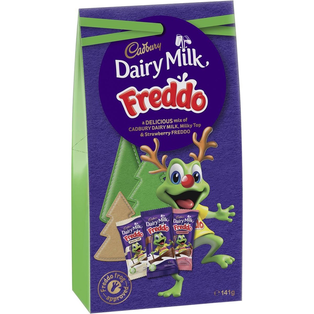 Cadbury Christmas Festive Dairy Milk Freddo Frog Gift Bag 141g | Shopee ...