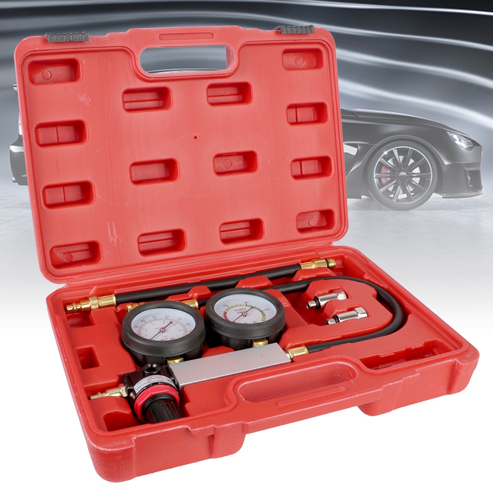Compression Leakage Detector Kit Set Petrol Engine Gauge Tool TU-21 ...