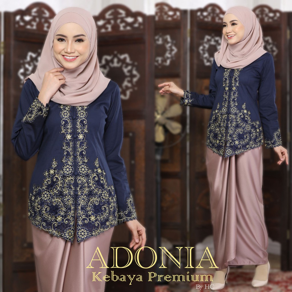 [ 1 Set ] Kebaya Sulam Anggerek Set with Premium Satin Pario [ NEW ...