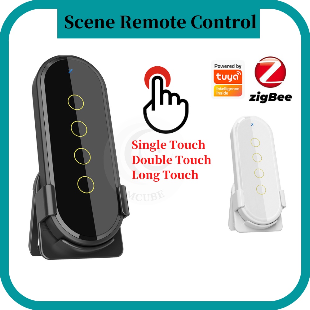 Tuya Smart Life ZigBee Wireless Smart Home Scene Remote Control 4 Gang ...