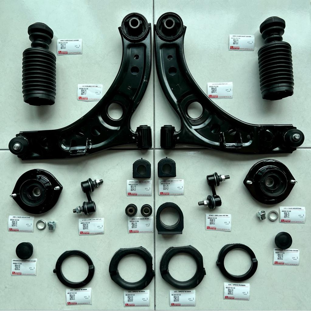 23 ITEM COMPLETE SET LOWER ARM/STABILIZER LINK/STEERING RACK BUSH ...