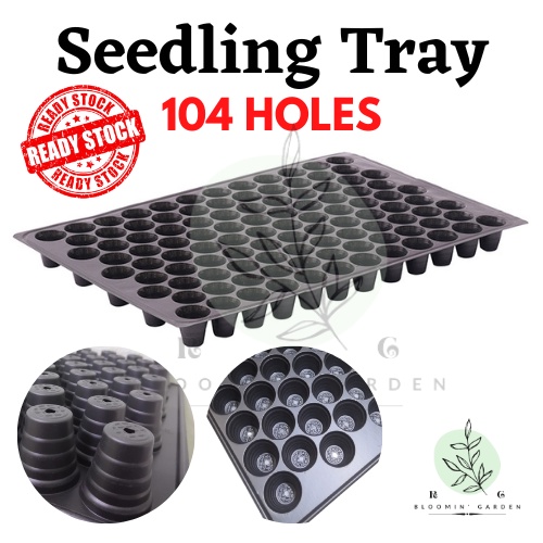 104 Holes Seedling Tray Plastic Nursery Tray Plastic Bekas Benih ...