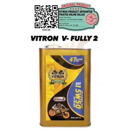 VITRON V-FULLY 2 (15W50) FULLY SYNTHETIC | Shopee Malaysia