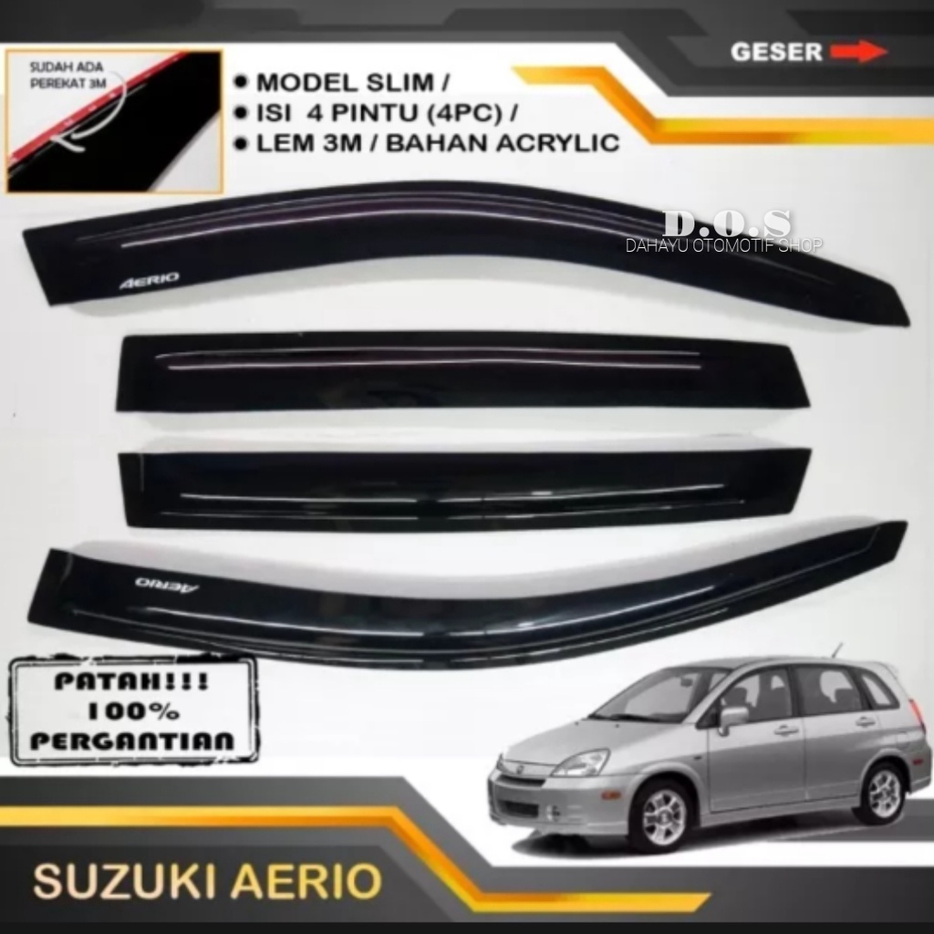Suzuki AERIO Car Door Gutter SLIM HIGH QUALITY Model - 3M Adhesive ...