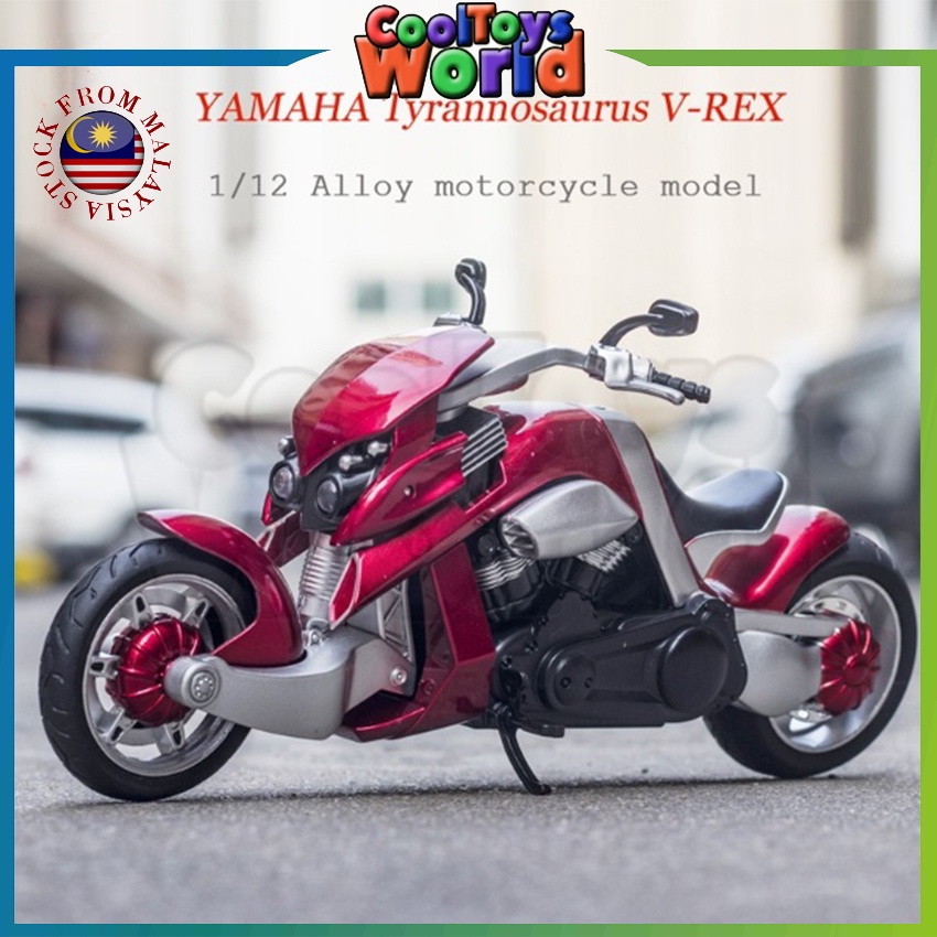 Diecast 1:12 Alloy YAMAHA Tyrannosaurus V-REX Motorcycle Model Motorbike Simulation Vehicle Toys ...