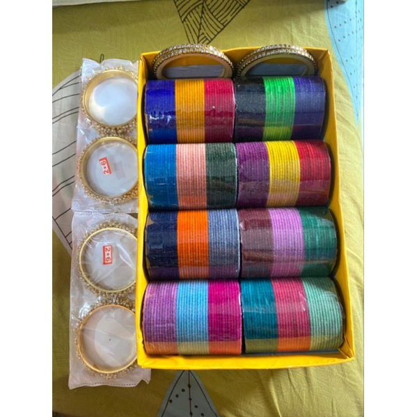 BANGLES FULL BOX WITH MIX MATCH BANGLES SET | Shopee Malaysia